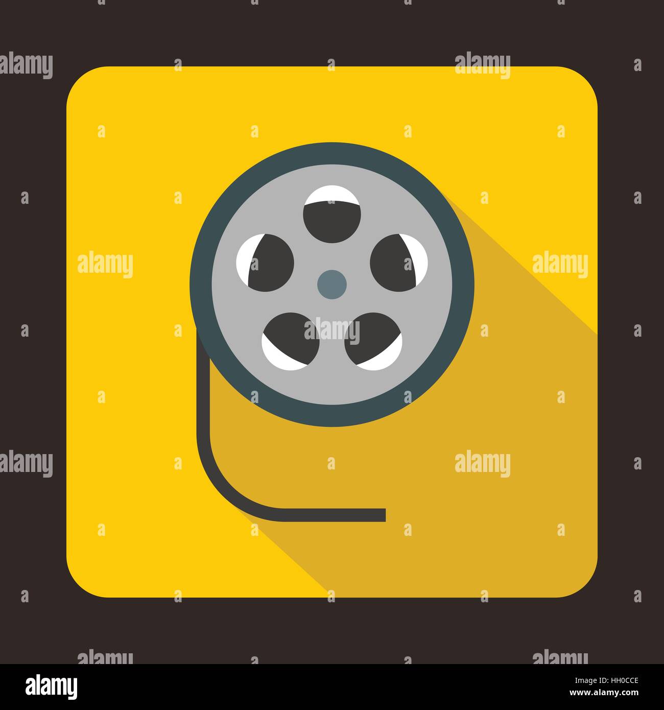 Film reel icon in flat style Stock Vector Image & Art - Alamy
