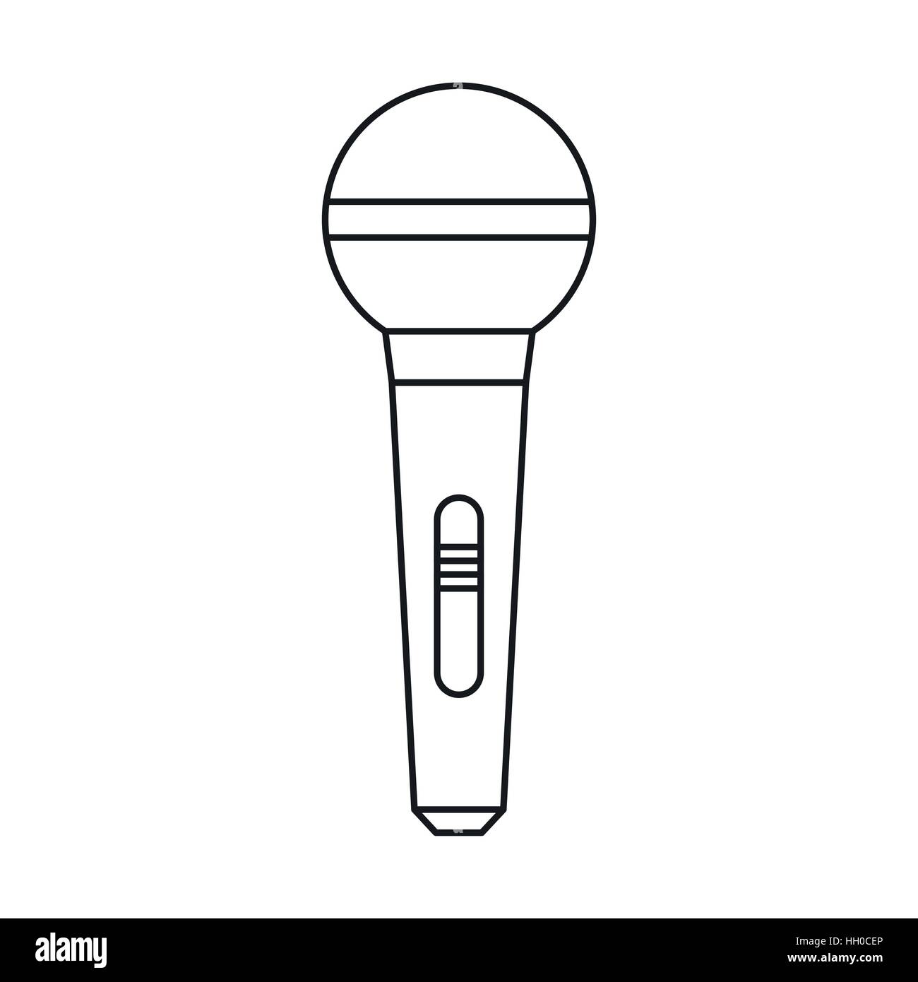 Wireless microphone icon, outline style Stock Vector Image & Art - Alamy