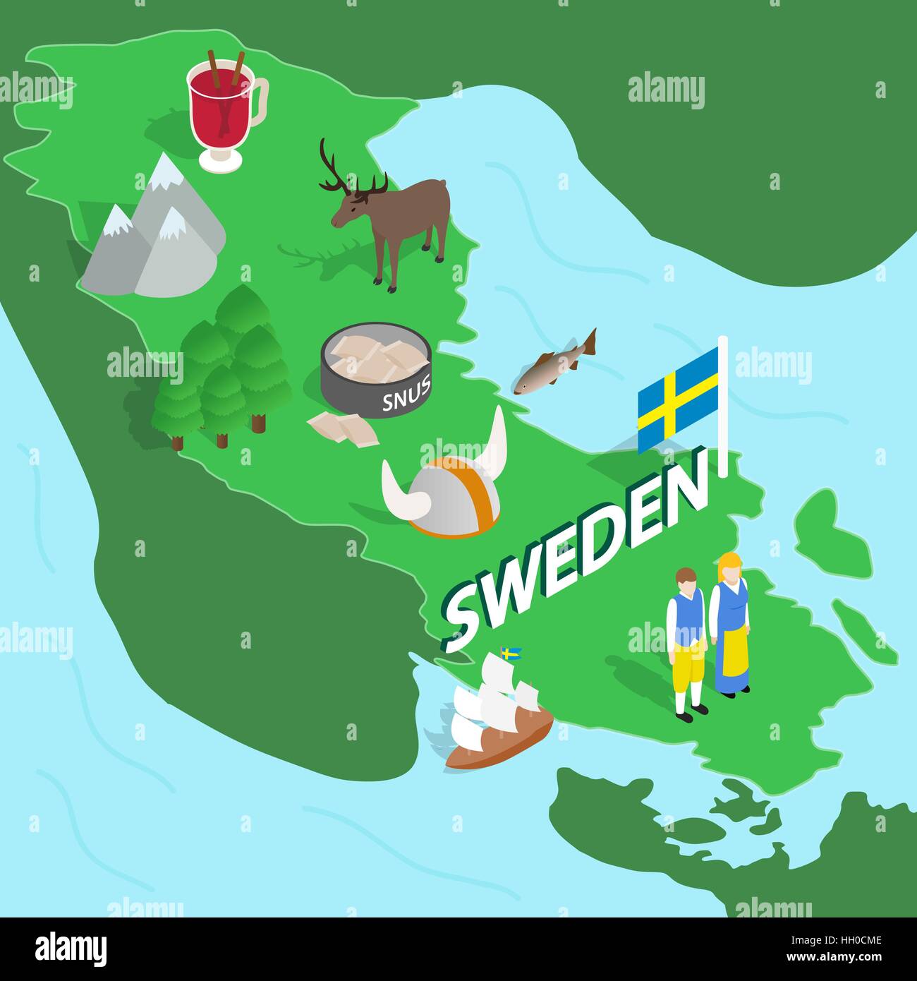 Sweden Swedish Town City Stock Vector Images - Alamy