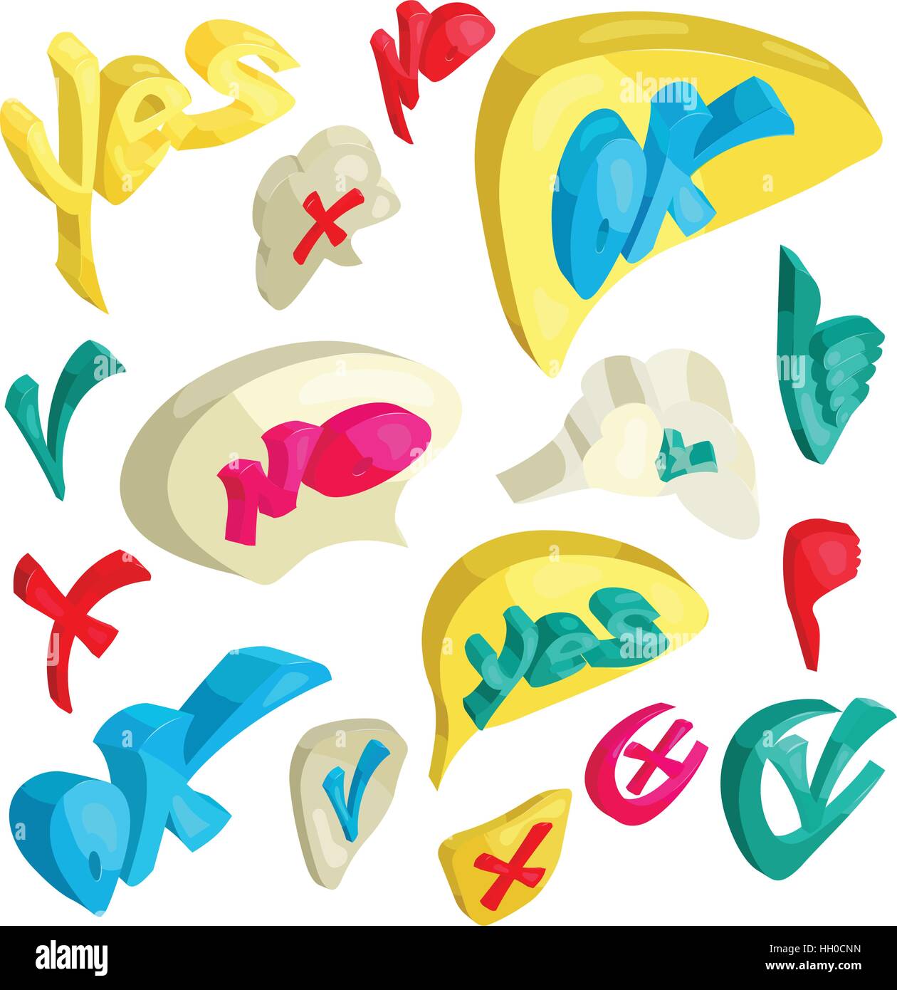 Check mark icons set, cartoon style Stock Vector Image & Art - Alamy