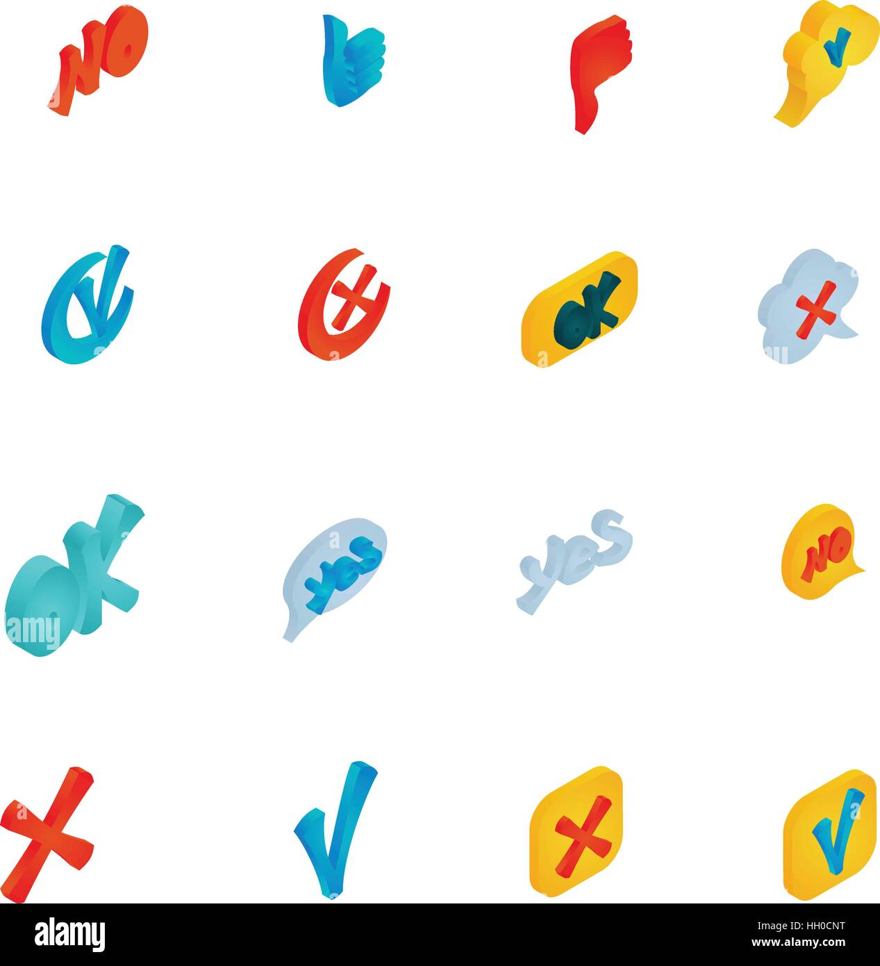 Check mark icons isometric Stock Vector Images - Alamy