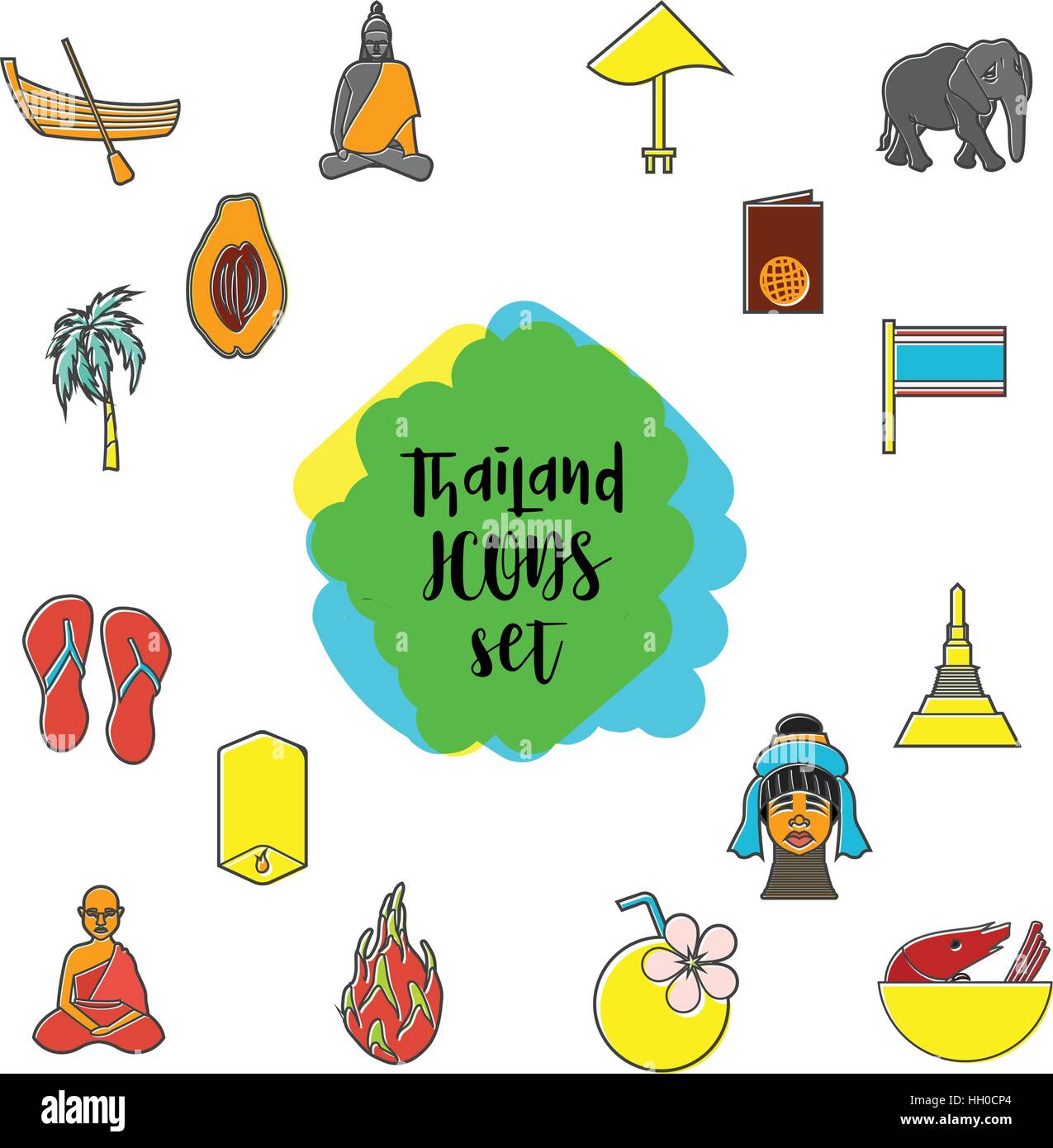 Thailand icons set, flat style Stock Vector Image & Art - Alamy Thailand icons set, flat style Stock Vector Image & Art - Alamy
