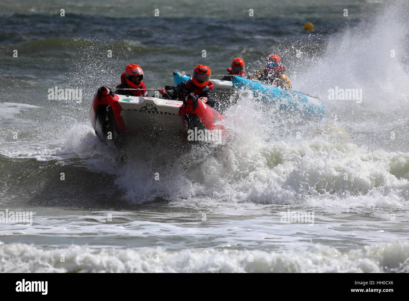 Zapcat offshore RIB circuit racing at Sandbanks Poole UK Stock Photo ...