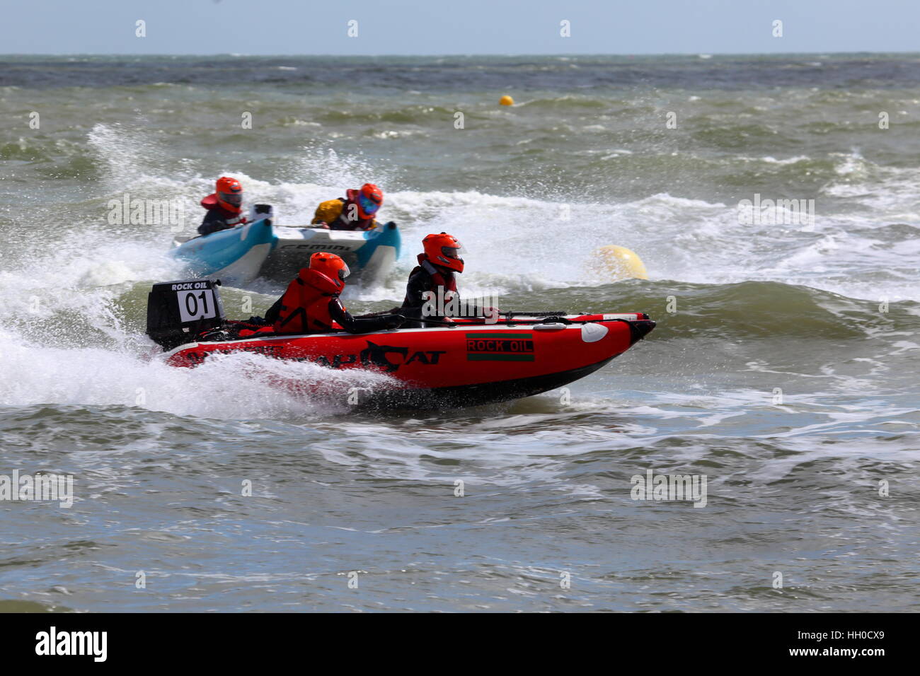 Zapcat offshore RIB circuit racing at Sandbanks Poole UK Stock Photo ...