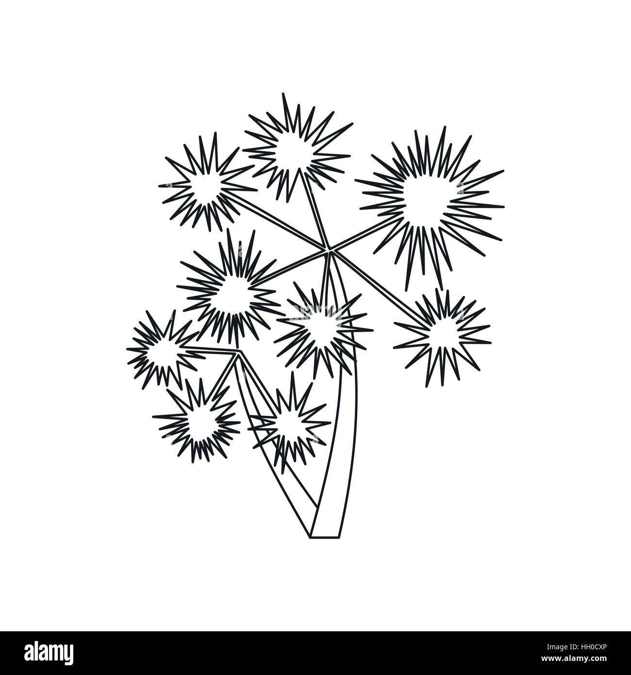 Prickly palm icon, outline style Stock Vector Image & Art - Alamy