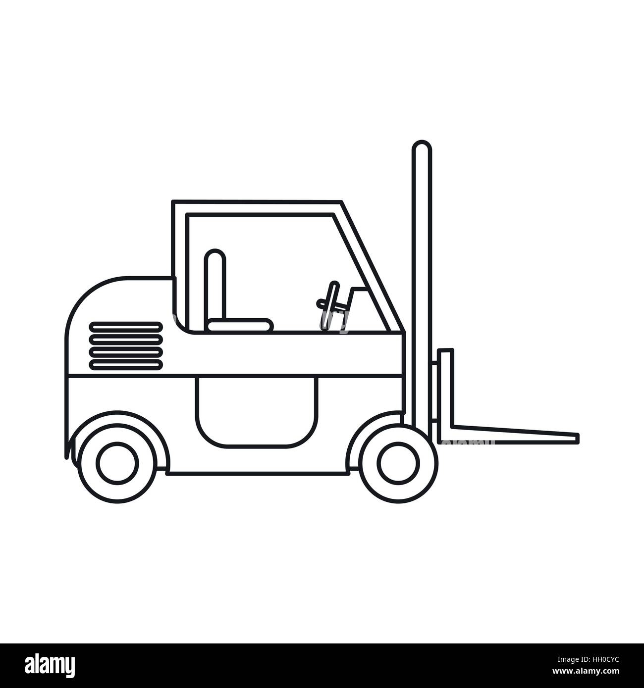 Forklift icon, outline style Stock Vector Image & Art - Alamy