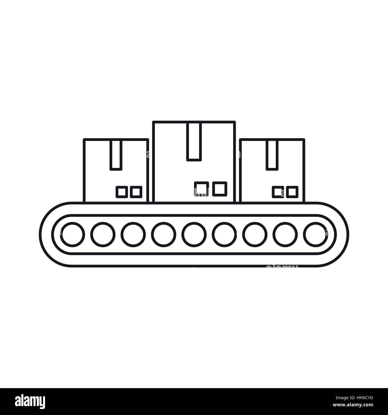 Loading and belt conveyor Cut Out Stock Images & Pictures - Alamy