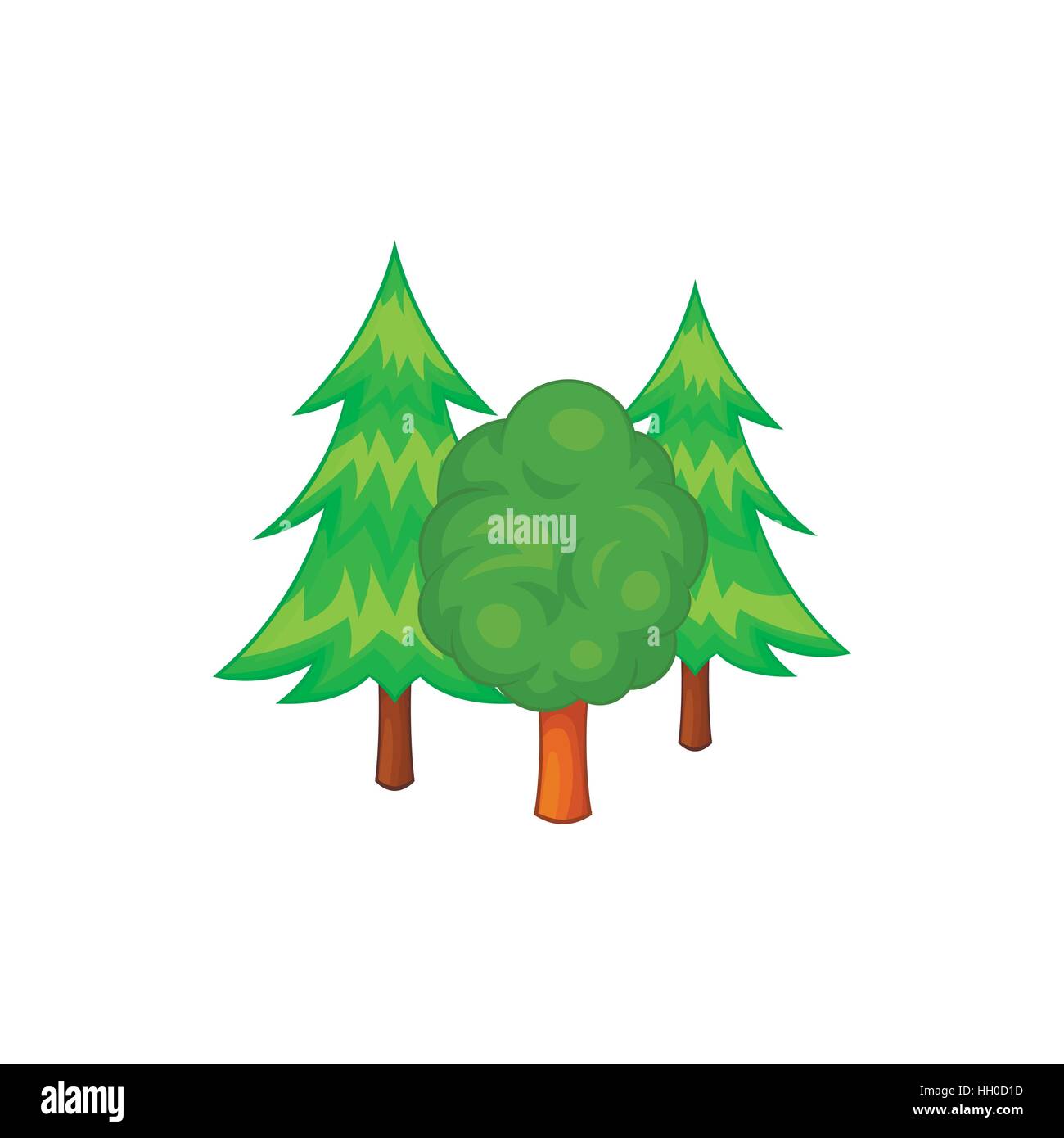 Forest trees icon in cartoon style Stock Vector Image & Art - Alamy