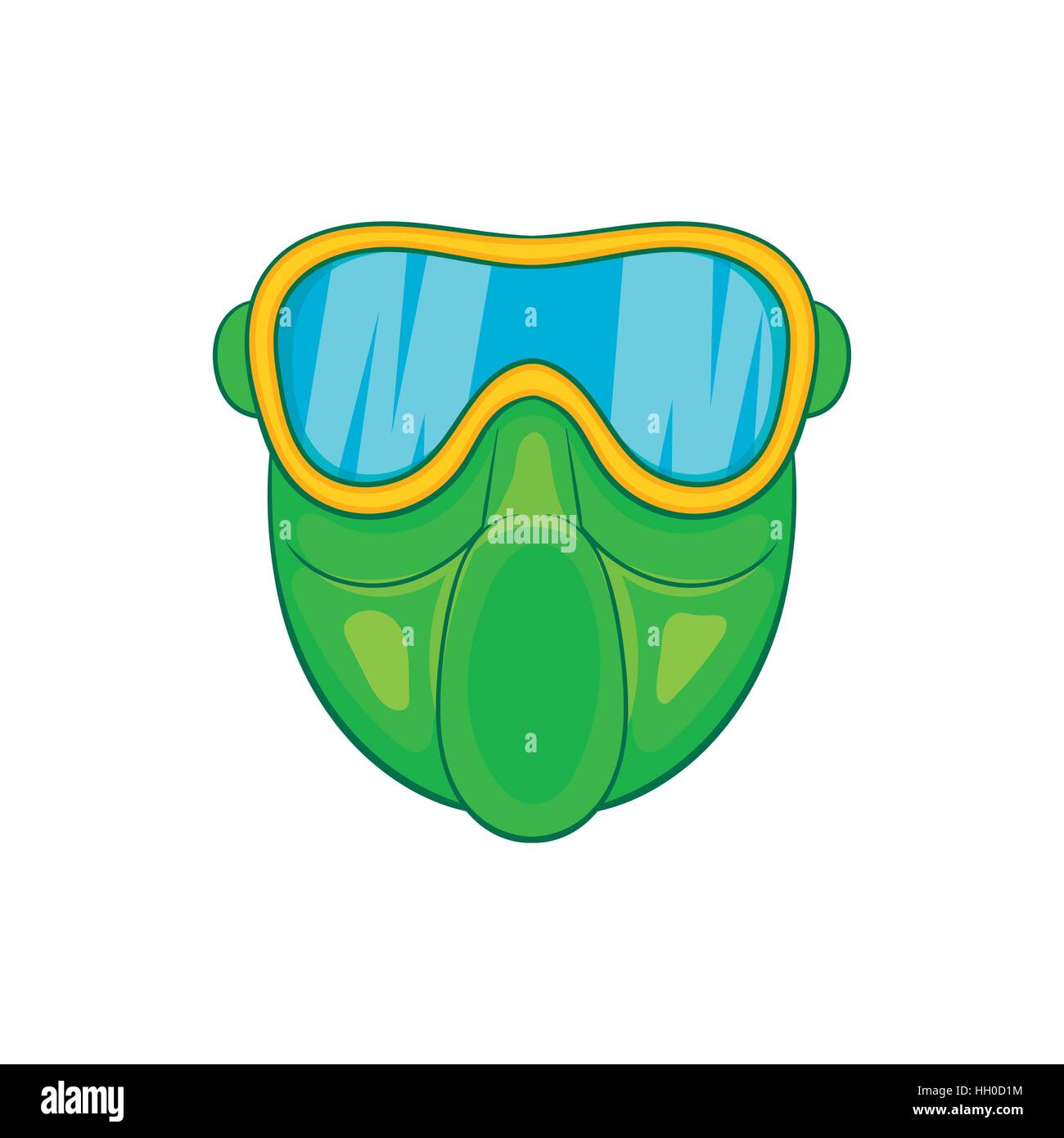 Green paintball mask icon, cartoon style Stock Vector Image & Art - Alamy