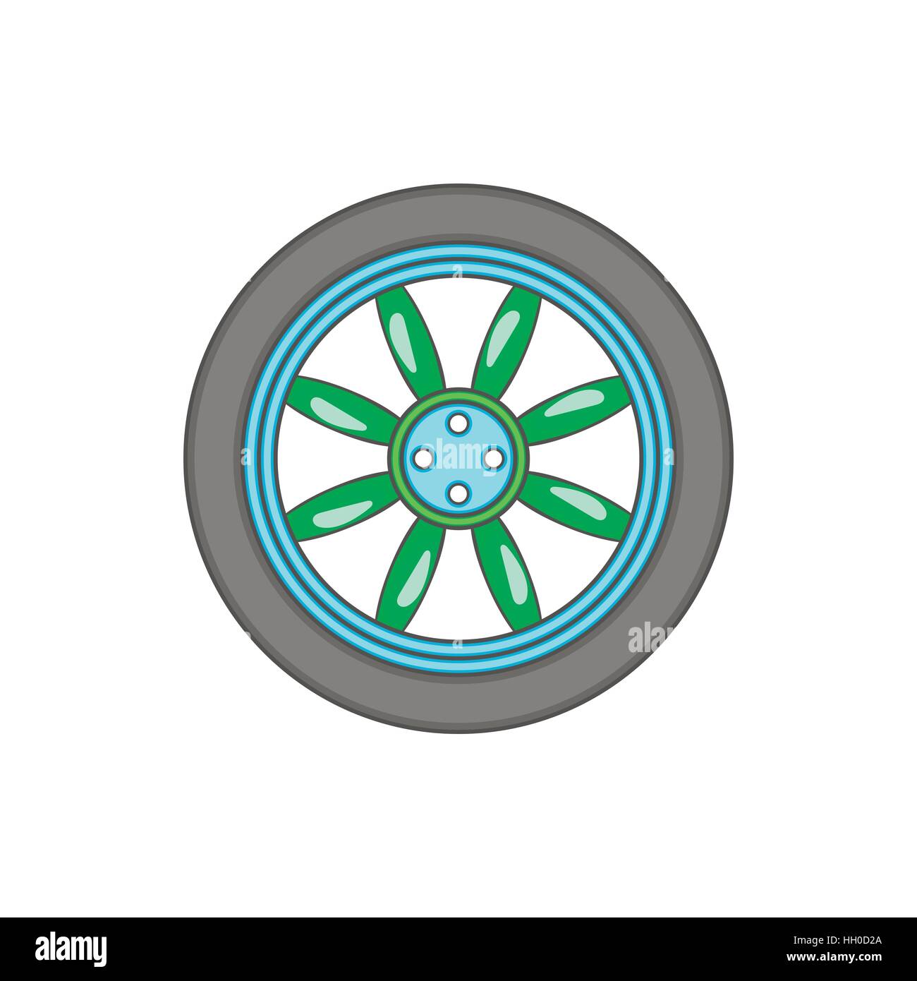 Car wheel icon in cartoon style Stock Vector Image & Art - Alamy