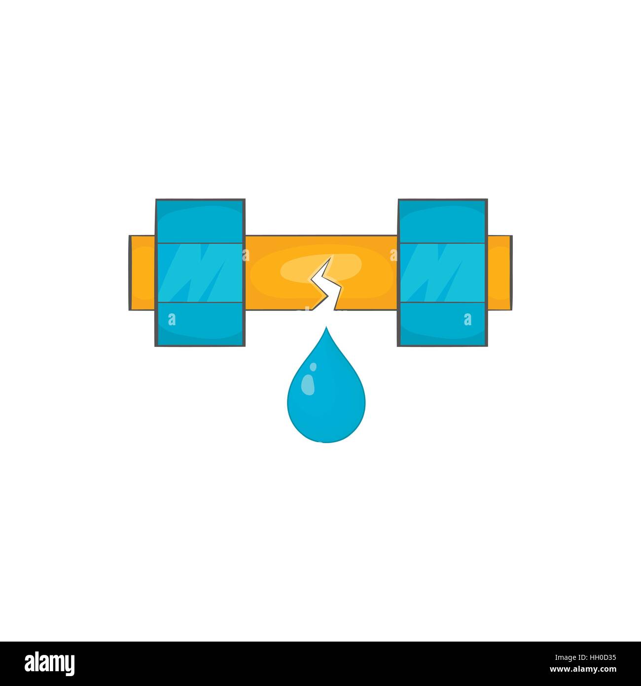 Dripping water pipe icon, cartoon style Stock Vector Image & Art - Alamy