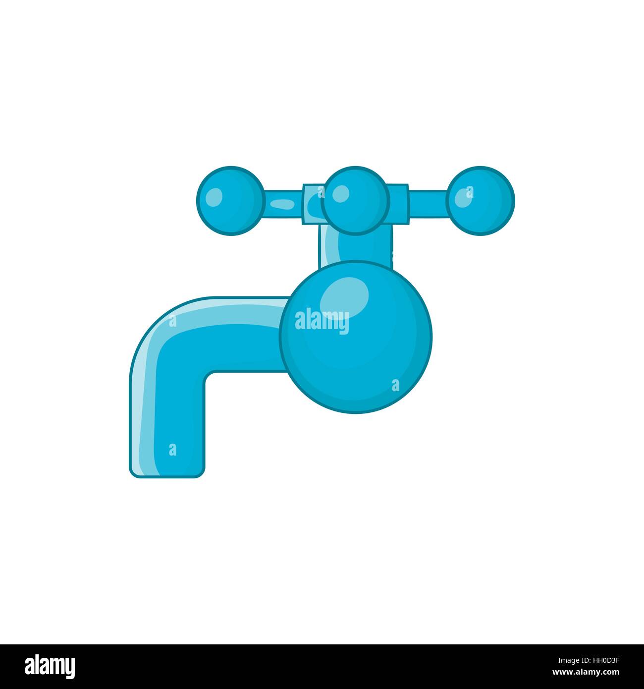 Water tap with knob icon, cartoon style Stock Vector Image & Art - Alamy