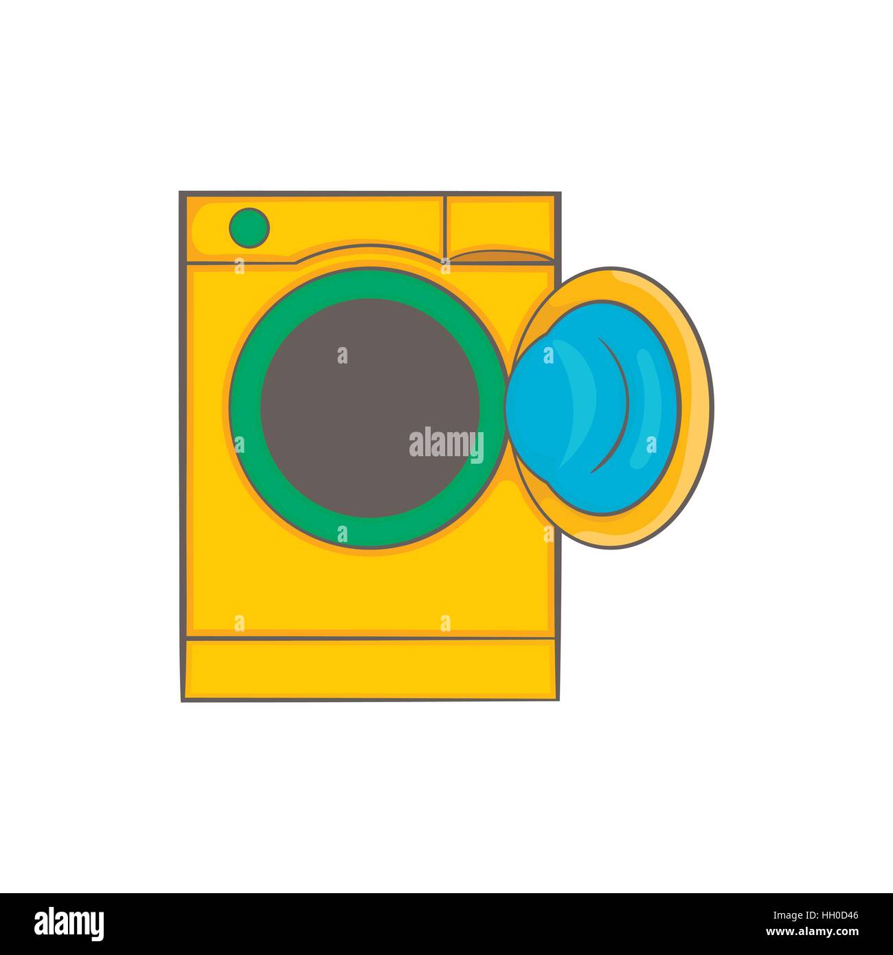 Yellow washing machine icon, cartoon style Stock Vector Image & Art - Alamy