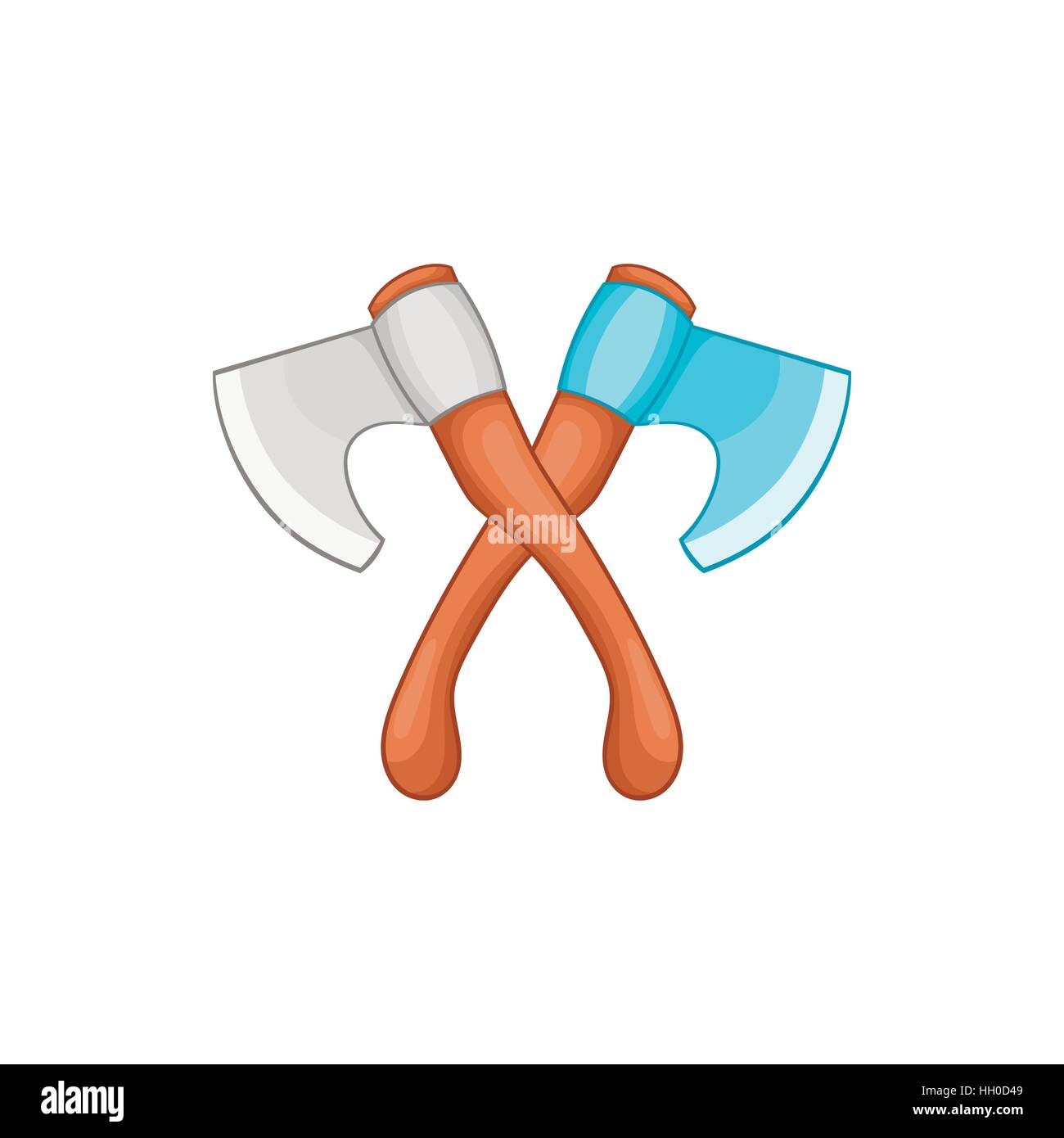 Crossed axes icon in cartoon style Stock Vector Image & Art - Alamy