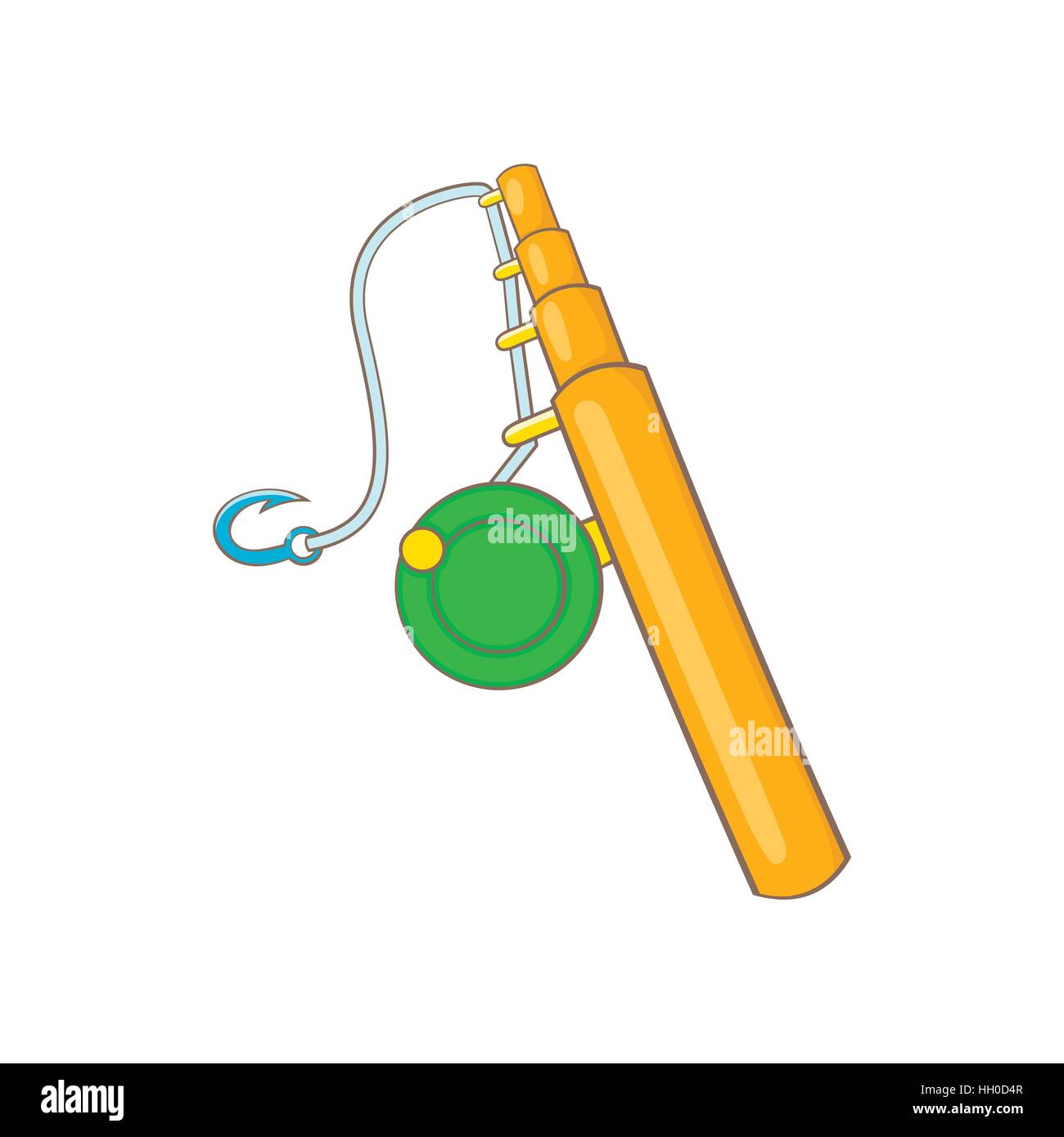 Fishing pole in rod Cut Out Stock Images & Pictures - Alamy