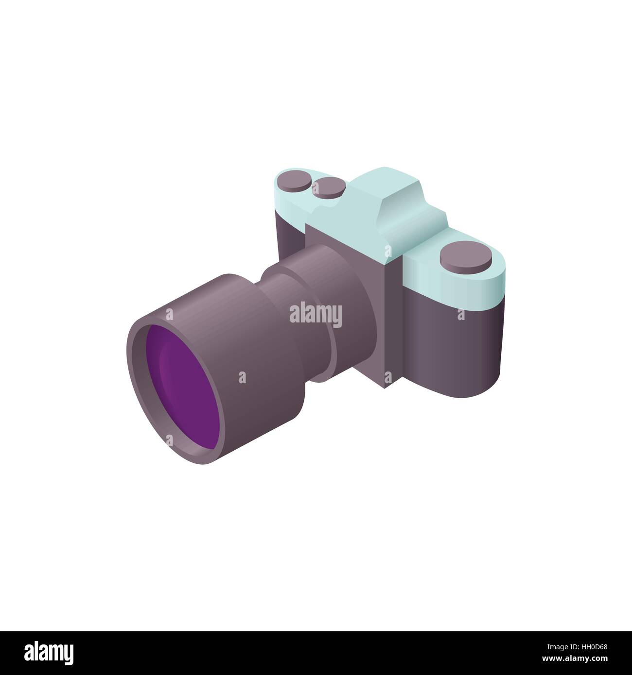 Photo camera with lens icon, cartoon style Stock Vector Image & Art - Alamy