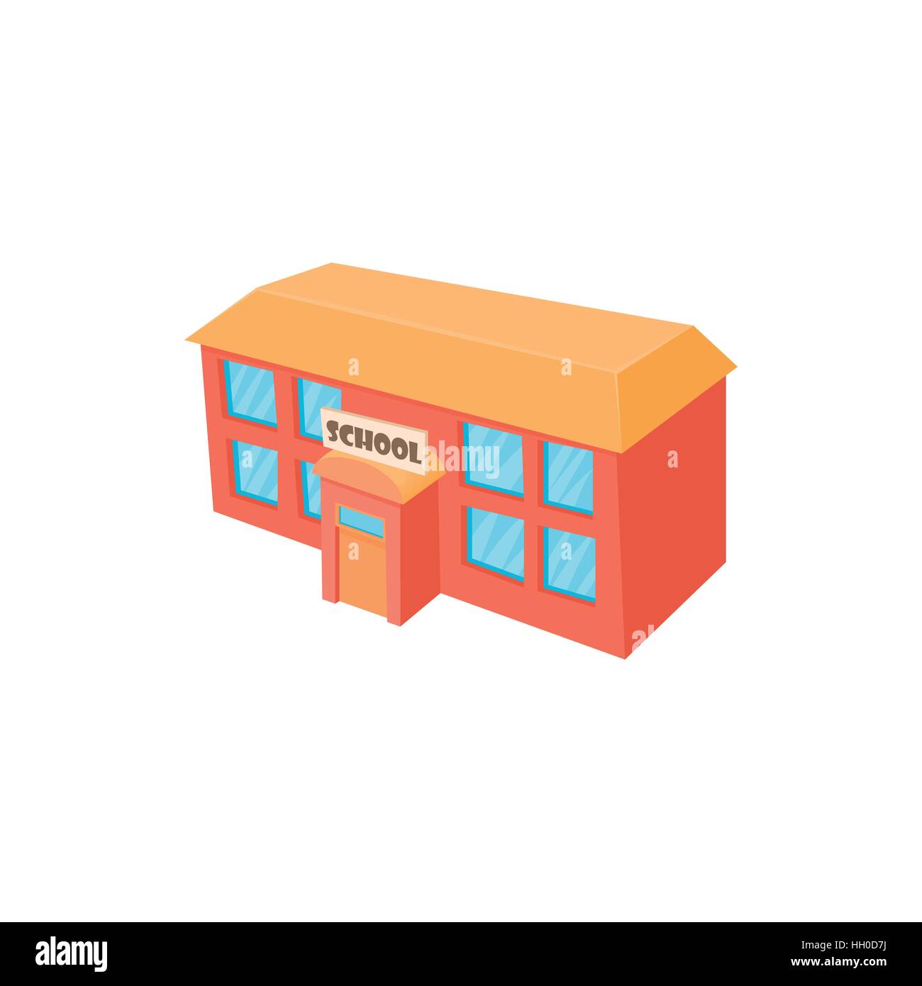 School building icon, cartoon style Stock Vector Image & Art - Alamy