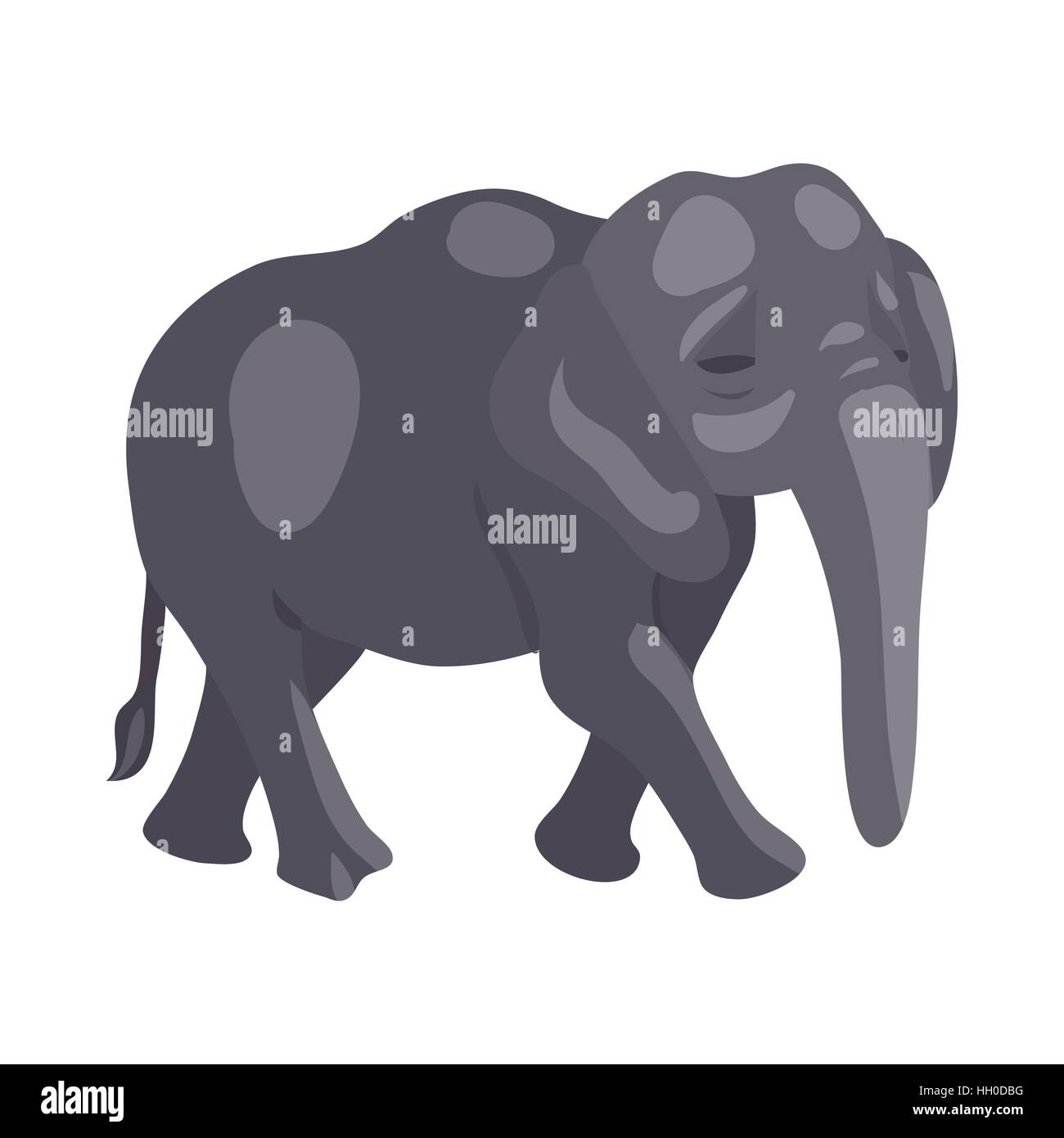 Big male elephant walking Stock Vector Images - Alamy