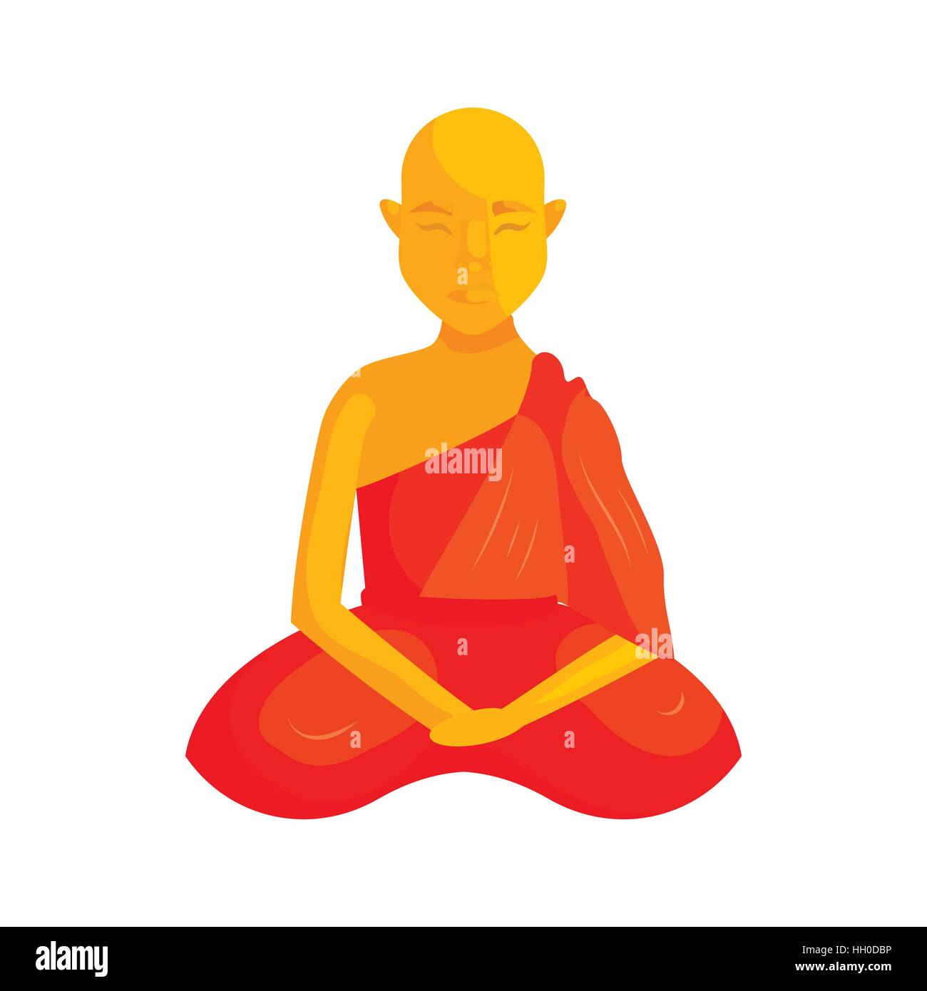 Buddhist monk icon, cartoon style Stock Vector Image & Art - Alamy