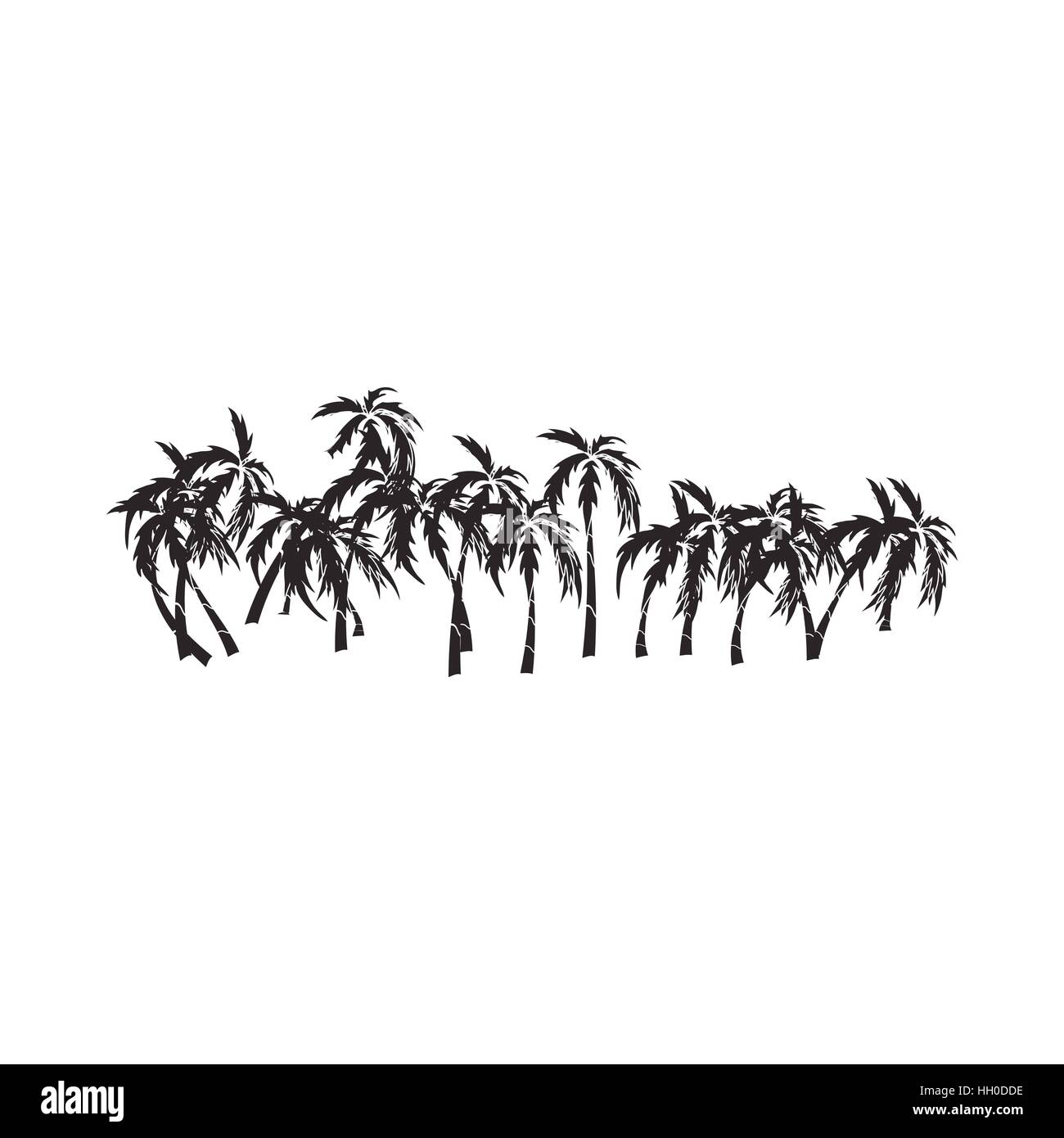 Palm trees icon in simple style Stock Vector Image & Art - Alamy