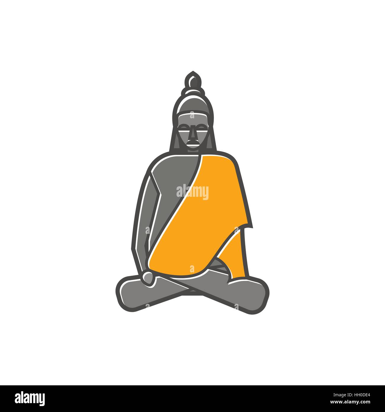 Buddha statue icon in flat style Stock Vector Image & Art - Alamy