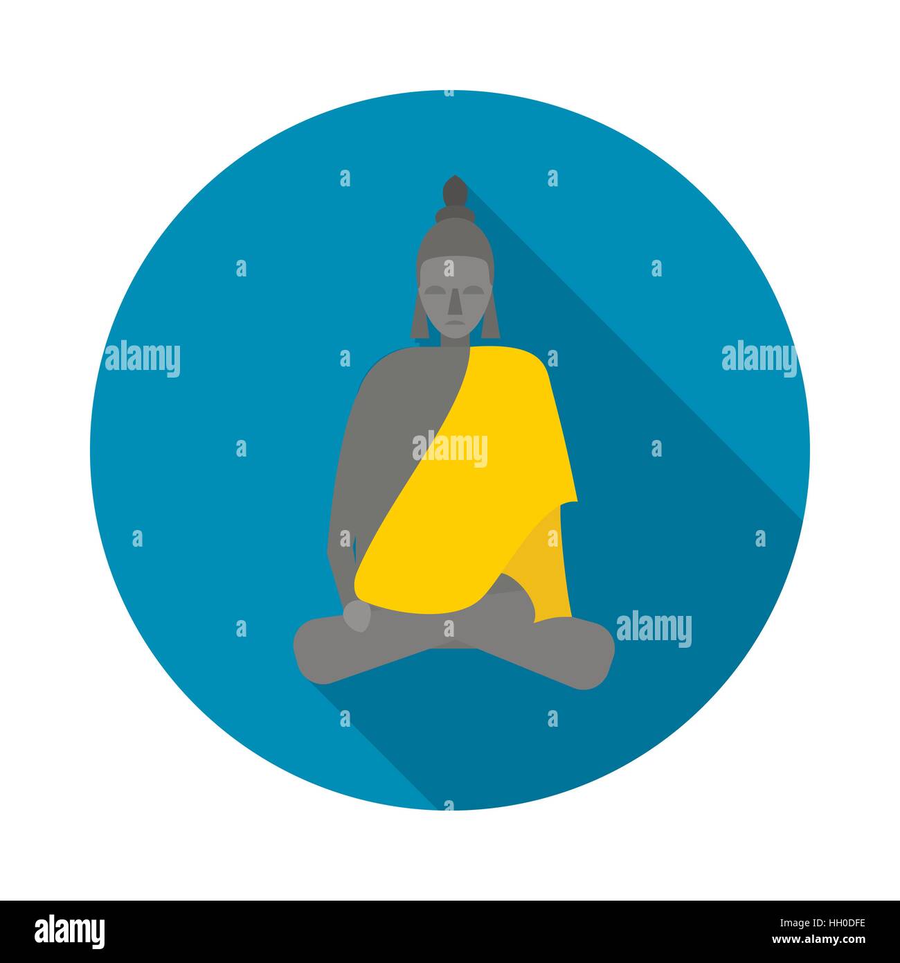 Buddha statue icon in flat style Stock Vector Image & Art - Alamy