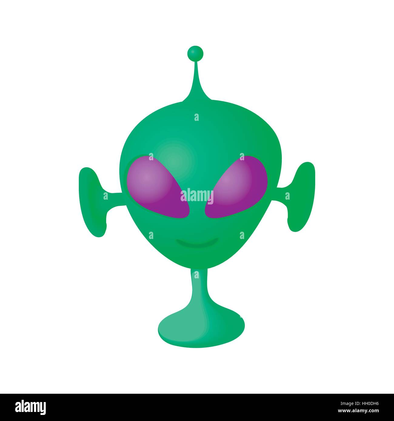 Alien icon in cartoon style Stock Vector Image & Art - Alamy