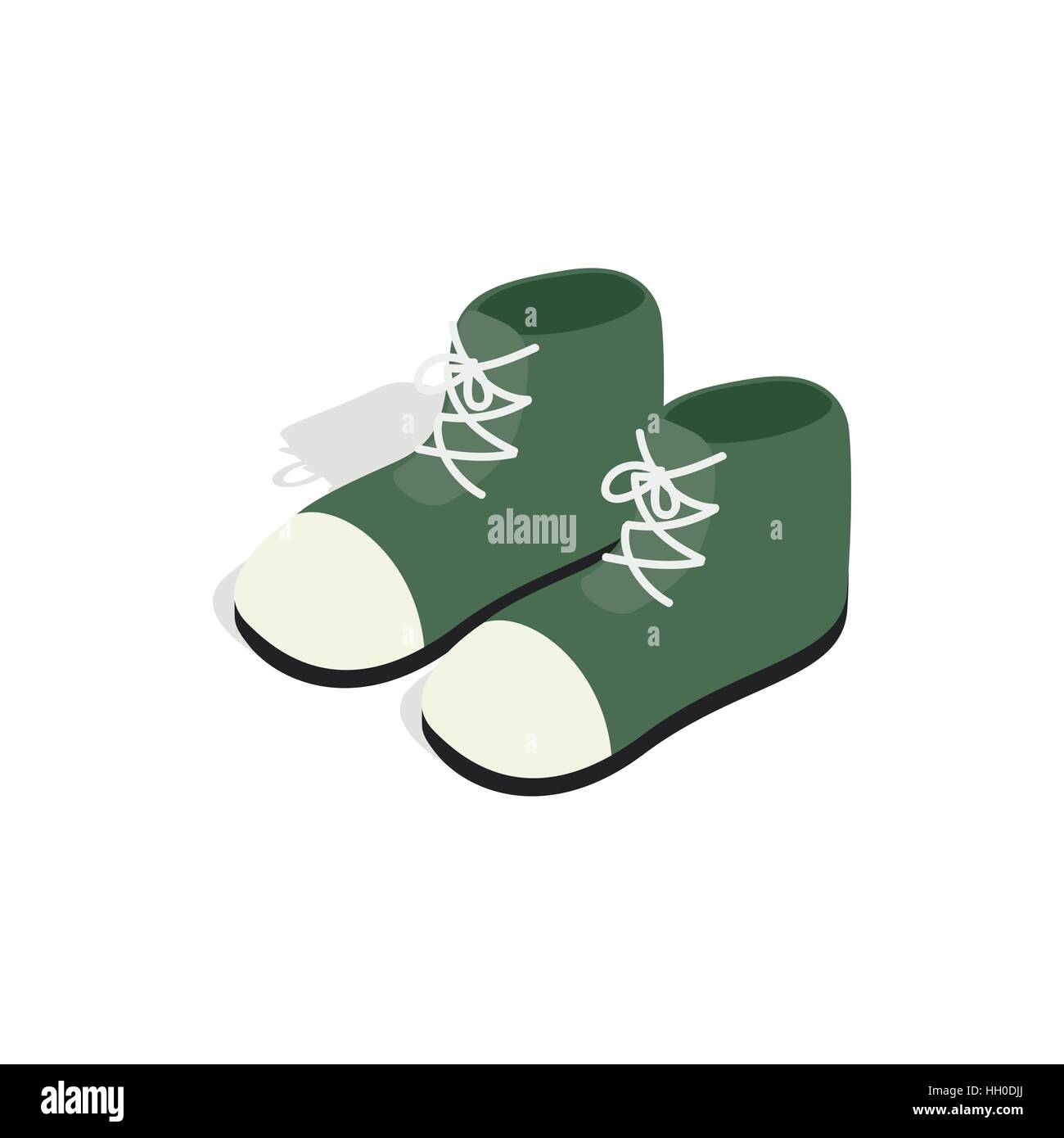 Pair of green boots icon, isometric 3d style Stock Vector Image & Art ...