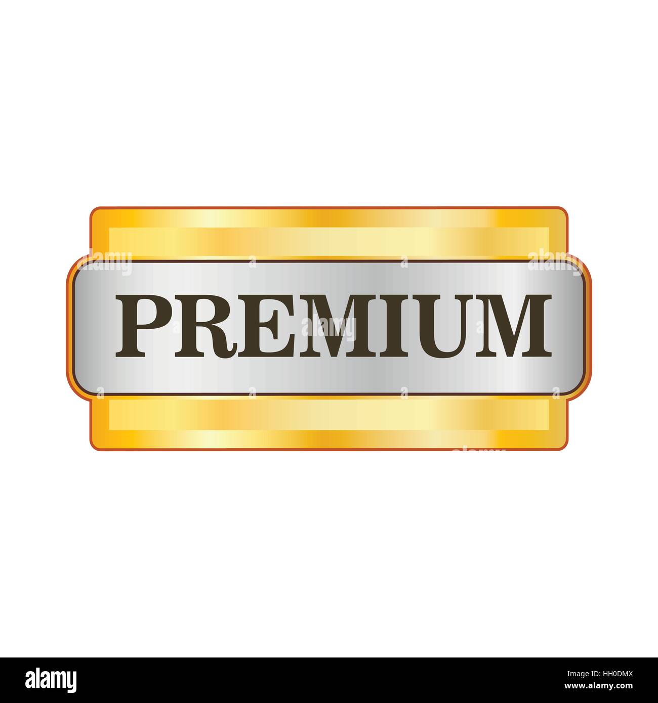 Premium golden label icon in flat style Stock Vector Image & Art - Alamy