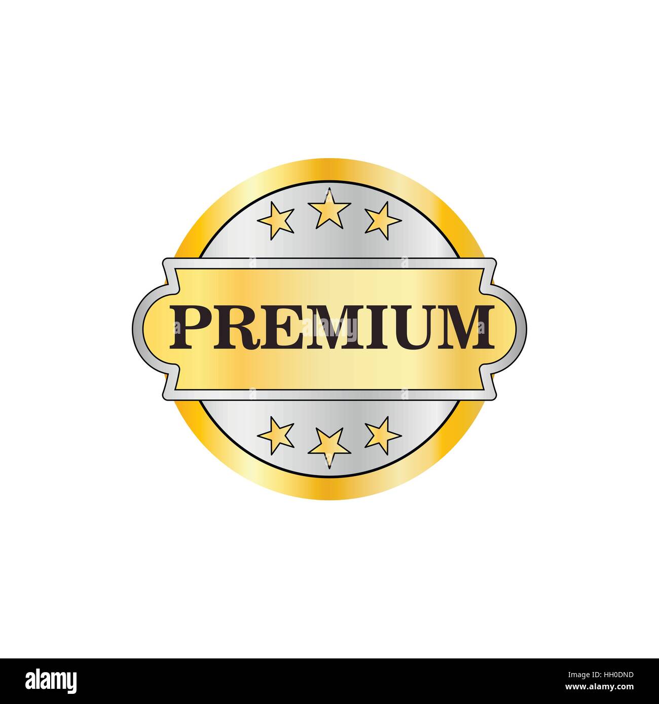Premium golden label icon in flat style Stock Vector Image & Art - Alamy