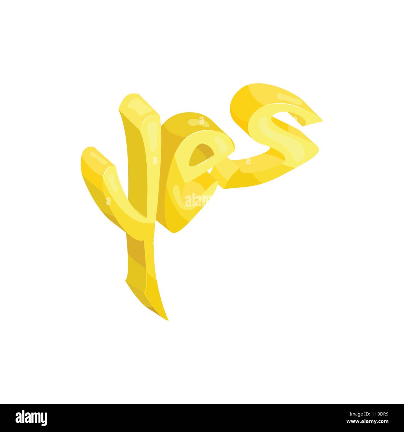 Yes word icon in cartoon style Stock Vector Image & Art - Alamy