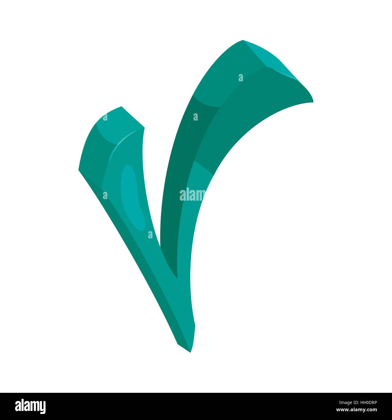 Tick, check mark icon, cartoon style Stock Vector Image & Art - Alamy