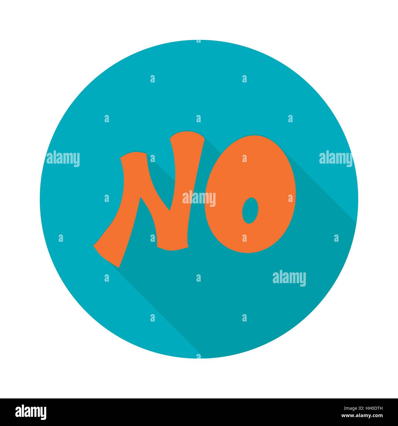 Word no icon, flat style Stock Vector Image & Art - Alamy