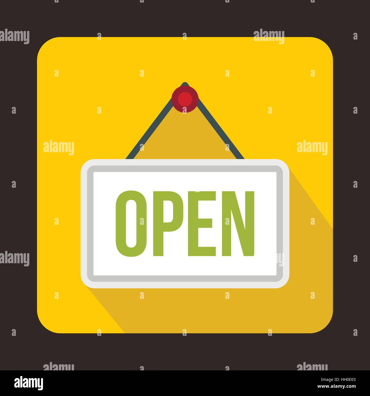 Sign open icon, flat style Stock Vector Image & Art - Alamy