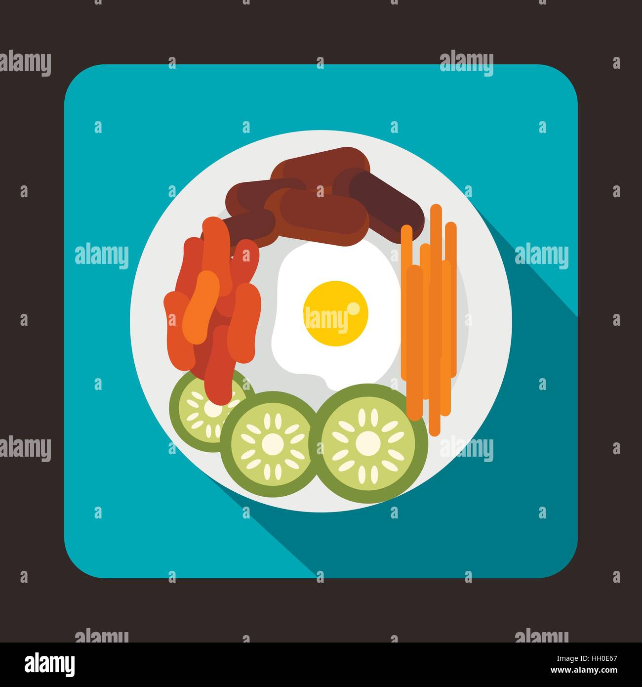 Korean food icon in flat style Stock Vector Image & Art - Alamy