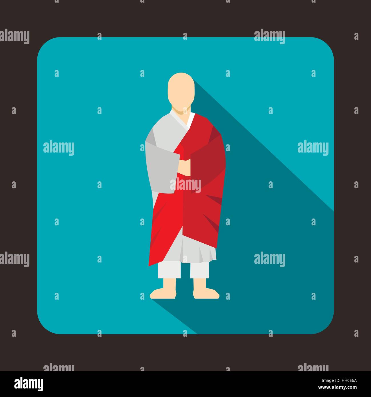 Korean monk icon in flat style Stock Vector Image & Art - Alamy