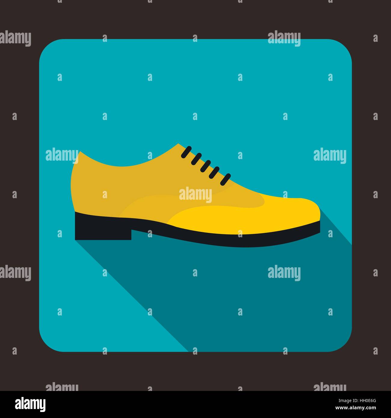 Male yellow shoe icon, flat style Stock Vector Image & Art - Alamy