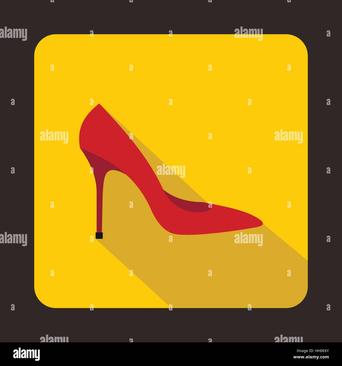 Red high heel shoe icon, flat style Stock Vector Image & Art - Alamy