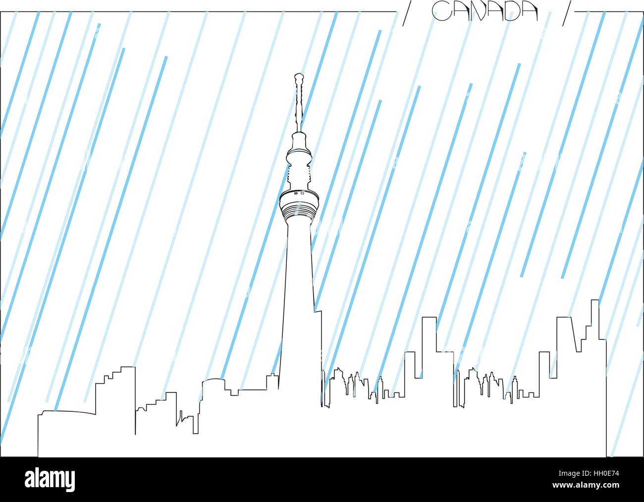 Toronto skyline view Stock Vector Images - Alamy