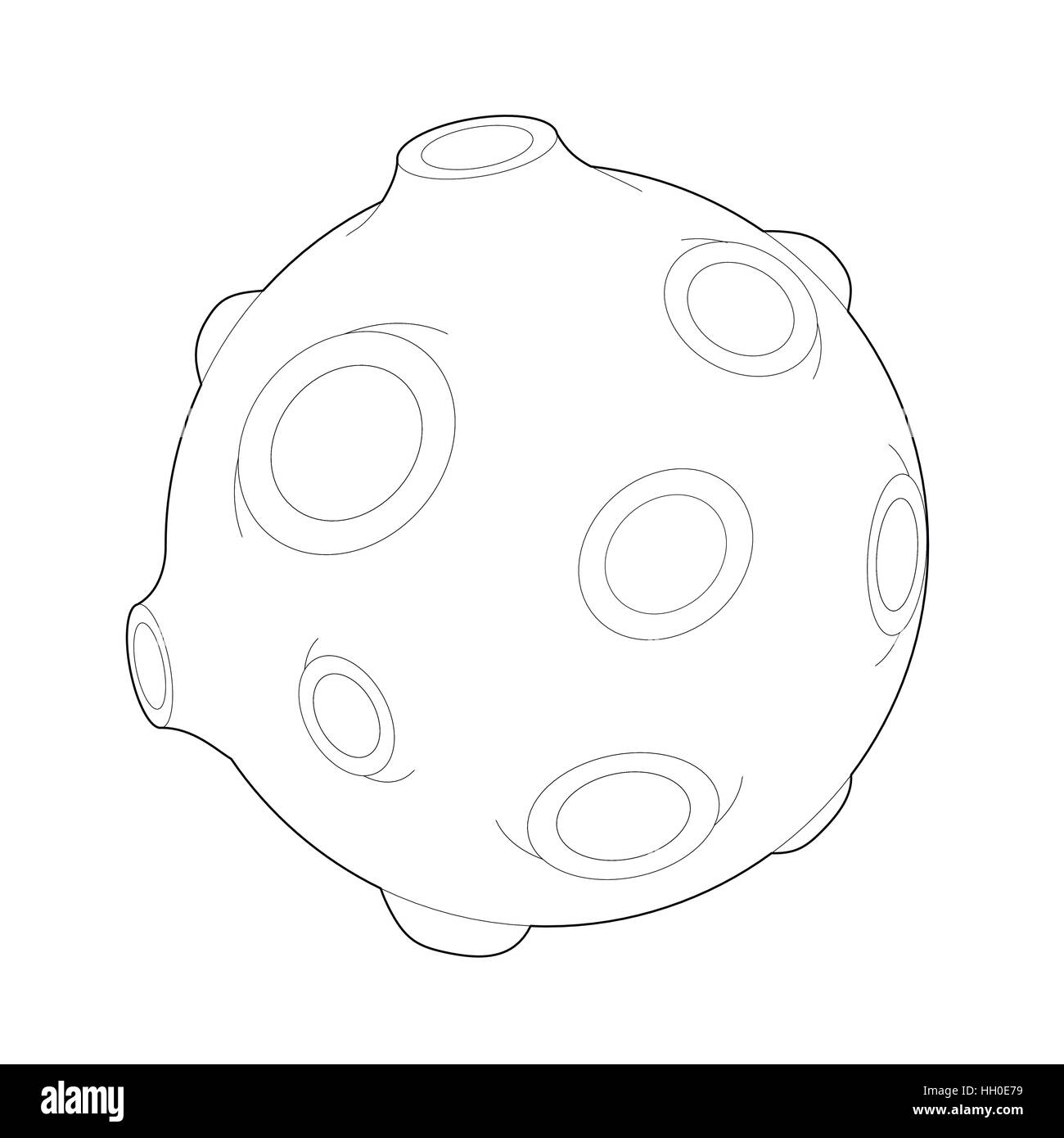 Moon in detail Cut Out Stock Images & Pictures - Alamy