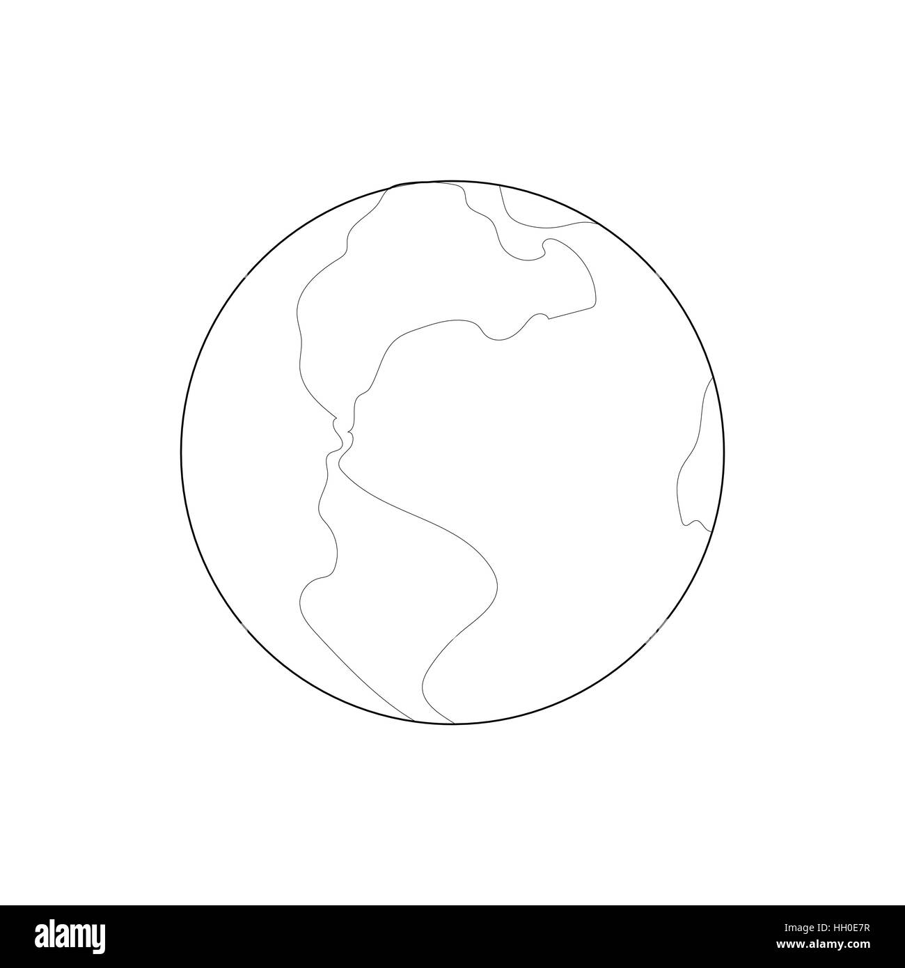 Earth icon in outline style Stock Vector Image & Art - Alamy