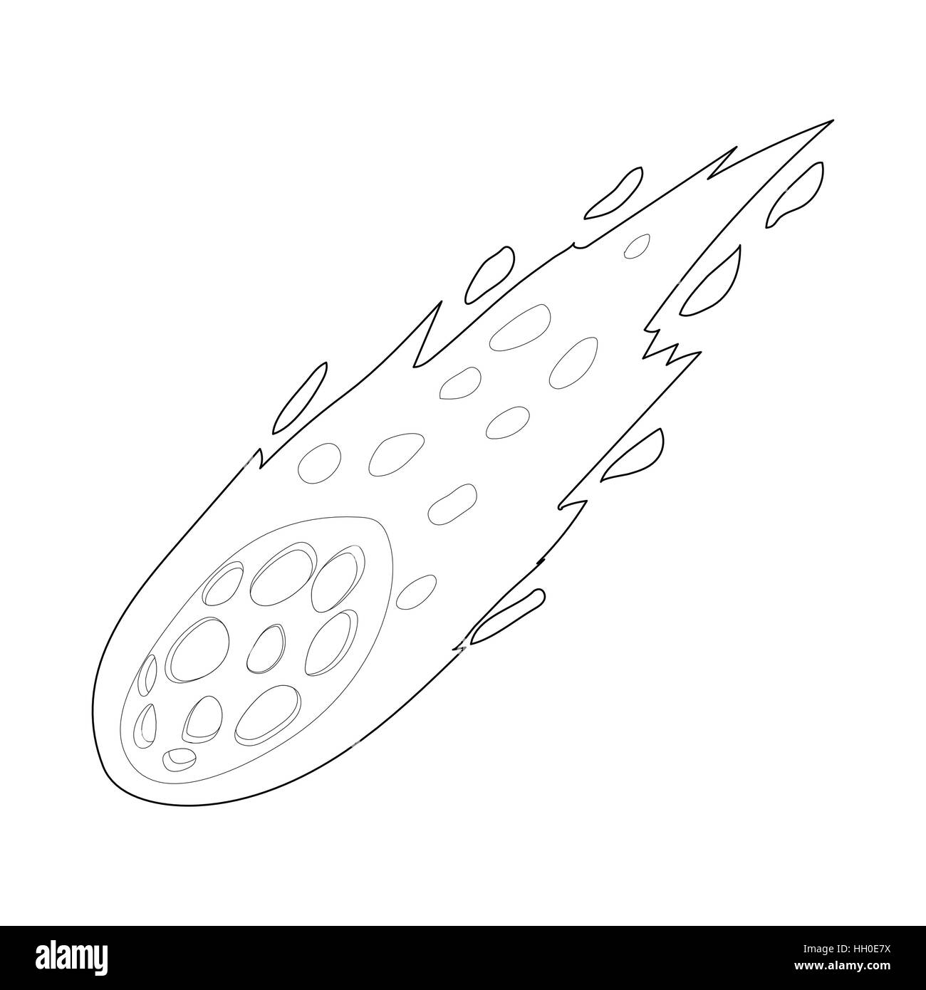 Meteorite earth impact illustration Black and White Stock Photos ...