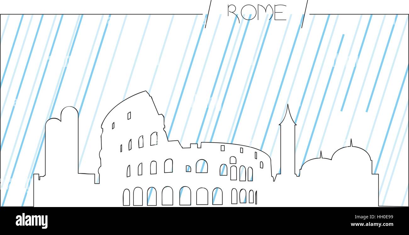 Isolated skyline of Rome Stock Vector Image & Art - Alamy