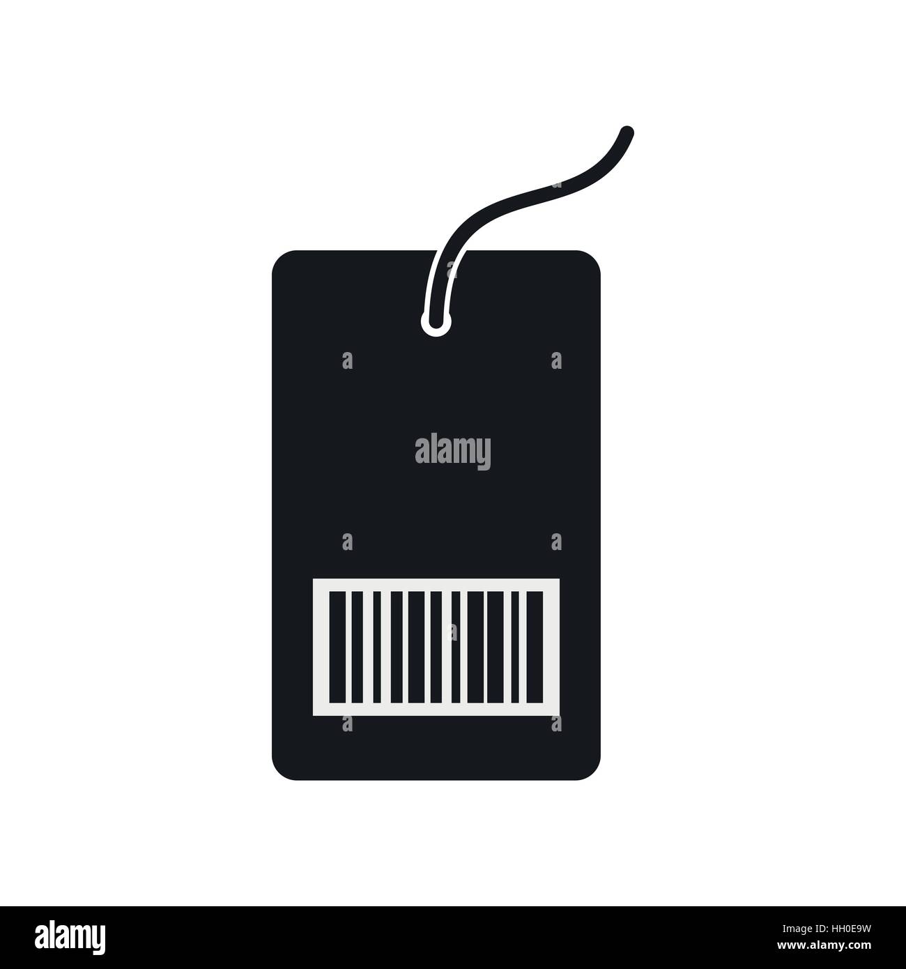 Tag with bar code icon, simple style Stock Vector Image & Art - Alamy