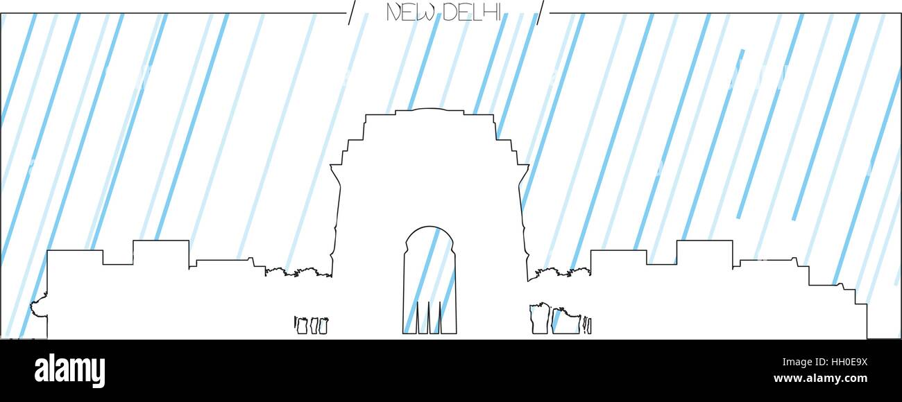 India skyline art Stock Vector Images - Alamy