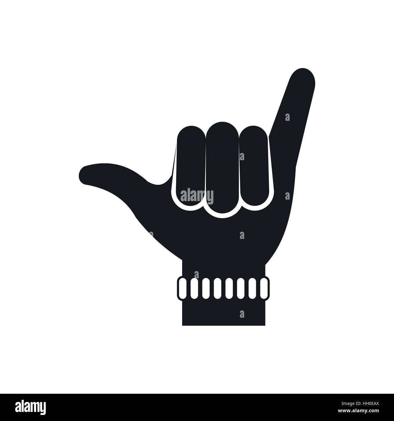 Gesture surfer icon, simple style Stock Vector Image & Art - Alamy