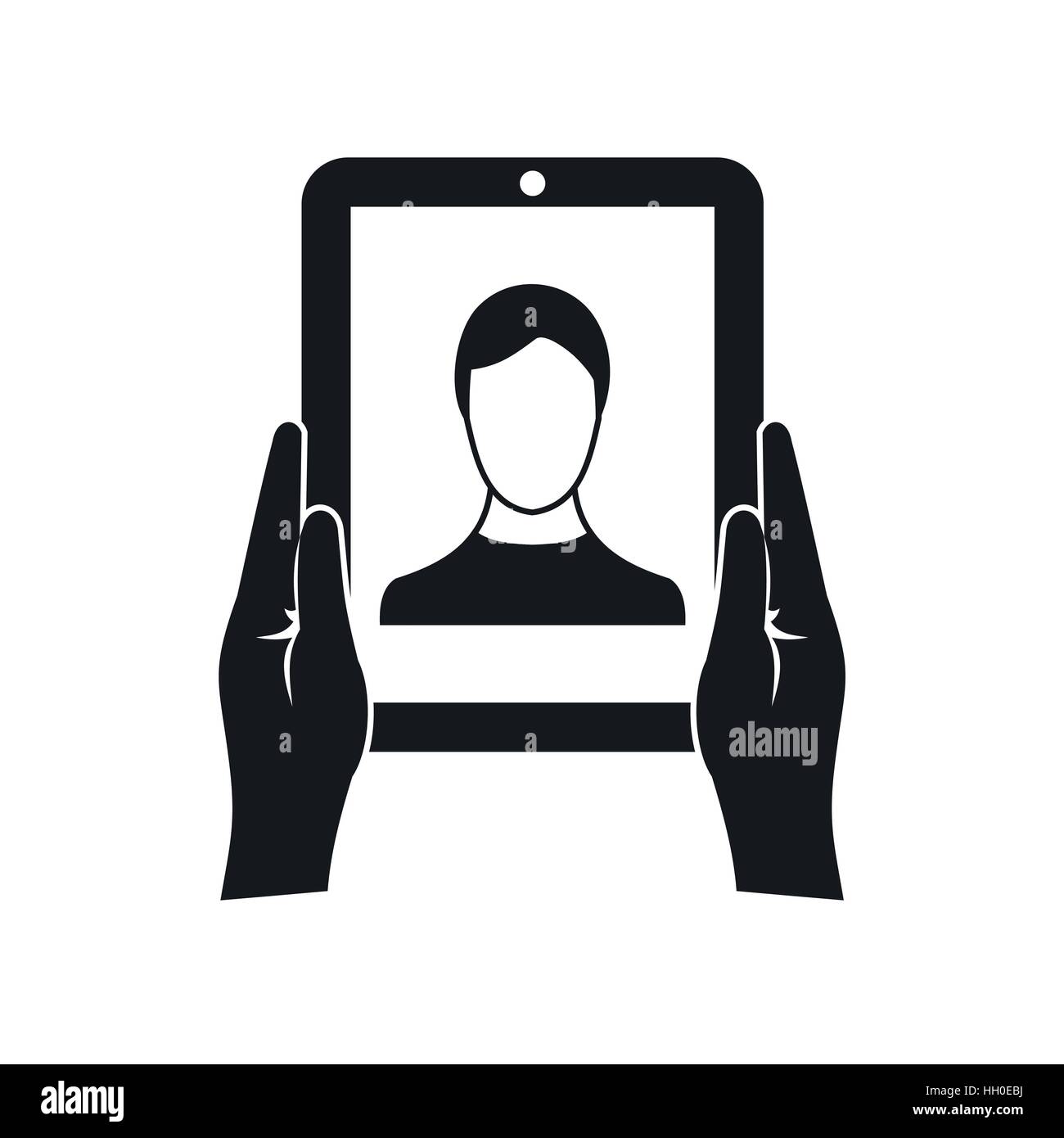 Tablet review icon simple hi-res stock photography and images - Alamy