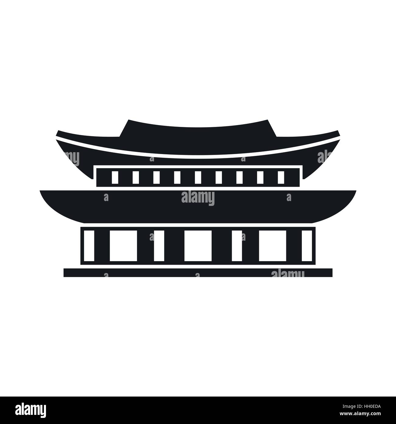 Gyeongbokgung palace, Seoul icon, simple style Stock Vector Image & Art ...