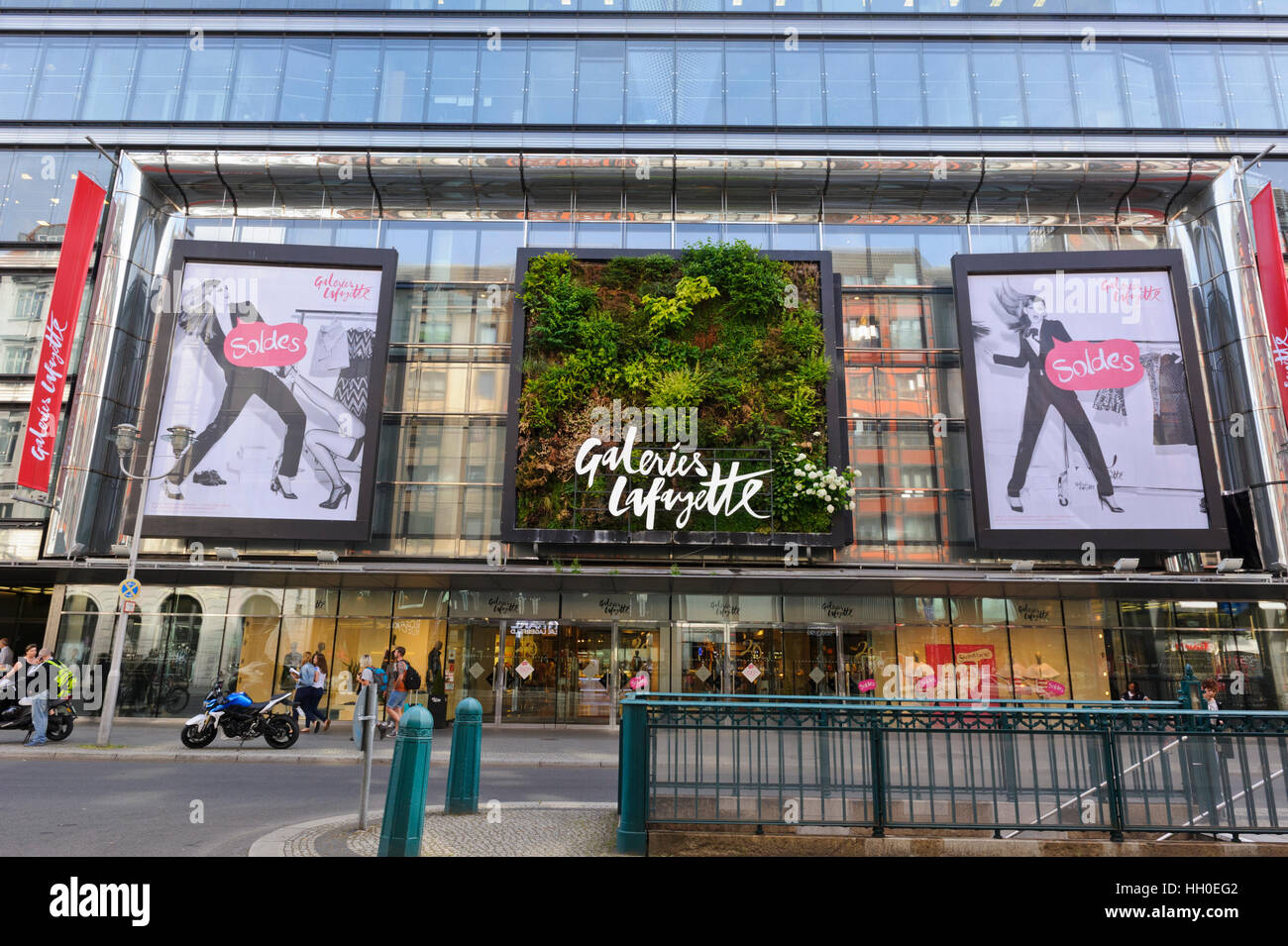 The exterior of the famous French retail shop Gallerie Lafayette in ...