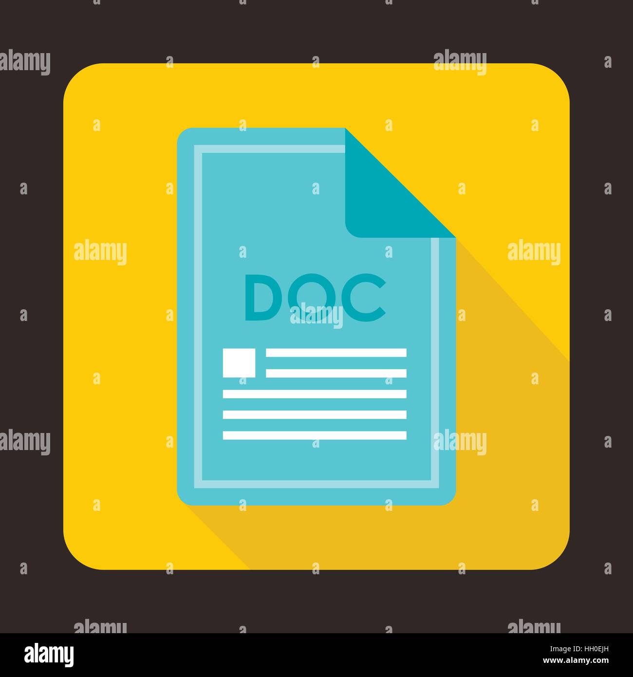 File DOC icon, flat style Stock Vector Image & Art - Alamy